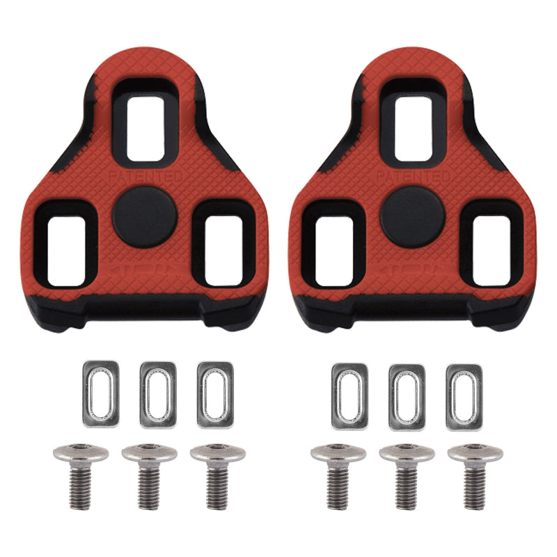 Exustar Look Keo Compatible Road Cleats Red/Black Look Keo 7° Float ...